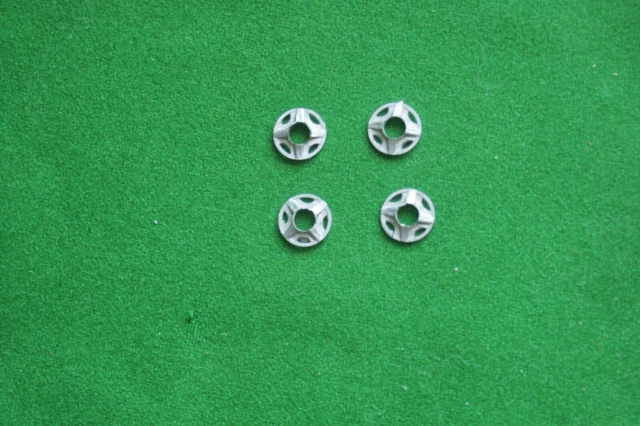 VINTAGE 60S SUPER Shells 1/32 slot racing car Four Lotus wheel inserts ...