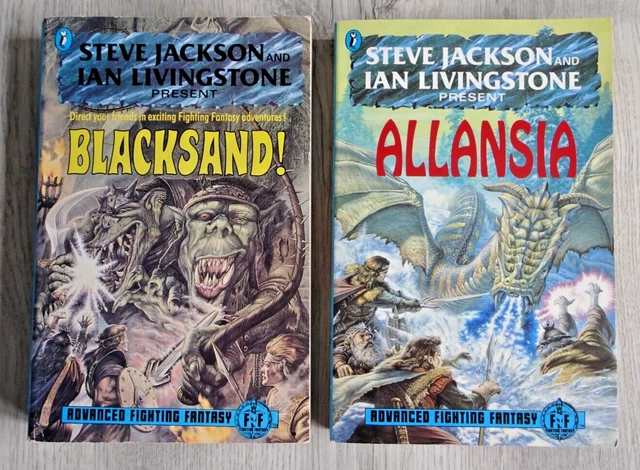 FIGHTING FANTASY BOOK X2 Allansia Blacksand Ian Livingstone Steve ...
