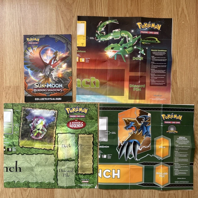 ORIGINAL OFFICIAL POKÉMON Play Mats x3 & Sun & Moon Collectors Album £7 ...