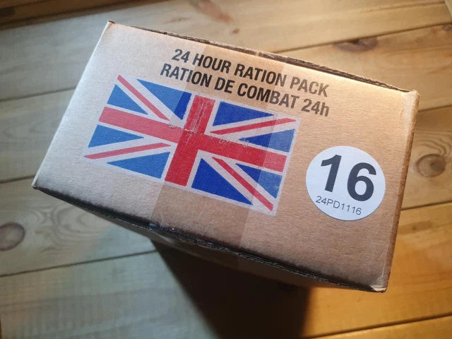 BRITISH ARMY 24 Hour Ration Pack Box 2016 Menu 16 Military Rations Man ...