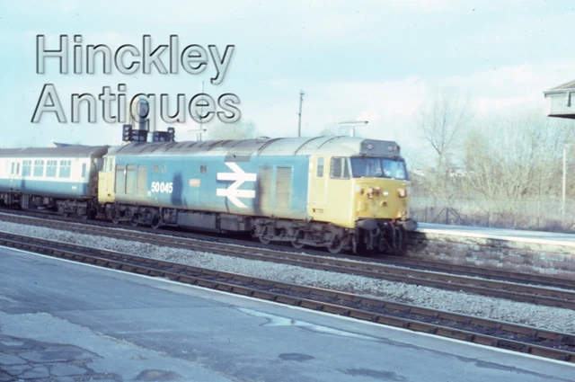 35MM SLIDE BR British Rail Diesel Loco Class 50 50045 at Oxford Station ...