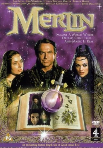 MERLIN (DVD) SAM Neill Helena Bonham Carter John Gielgud Rutger Hauer ...