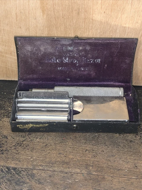VINTAGE VALET AUTOSTROP Safety Razor Set in Metal case. $34.24 - PicClick