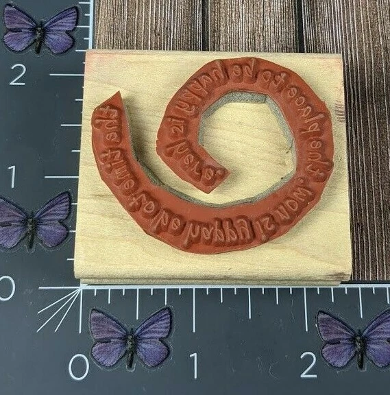 STAMPIN' UP! THE Time To Be Happy Is Now Place Here Rubber Stamp 2007 ...