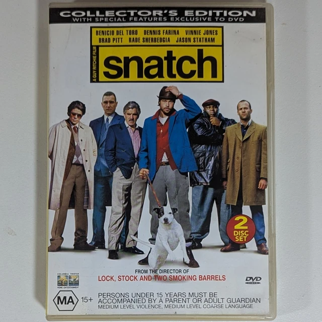 SNATCH DVD 2000 Collectors Edition 2 Disc Set Region 4 Brad Pitt ...
