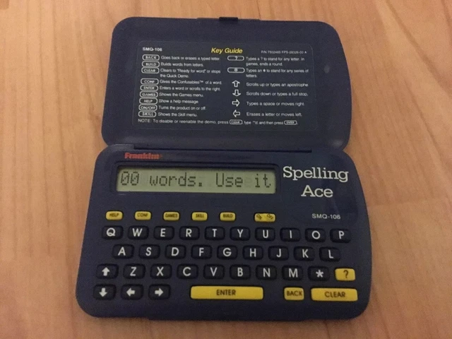 FRANKLIN SPELLING ACE SMQ-106 Vintage 90s Electronic Spell Checker £4. ...
