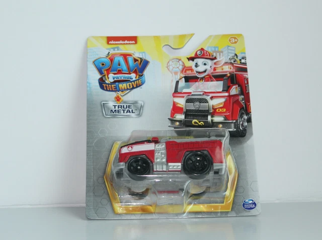 PAW PATROL THE Movie Marshall Red Fire Truck True Metal Toy Car Vehicle ...