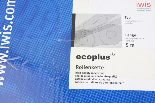 5 MÈTRE 20B-1 Chaîne à Rouleaux ecoplus D'Entraînement 1 1/4 " x 3/4 " Simple EUR 220,43 ...