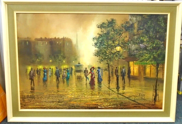 AN ORIGINAL & Colin Maxwell Parsons " " Glenn " Oil Painting Of Paris ...