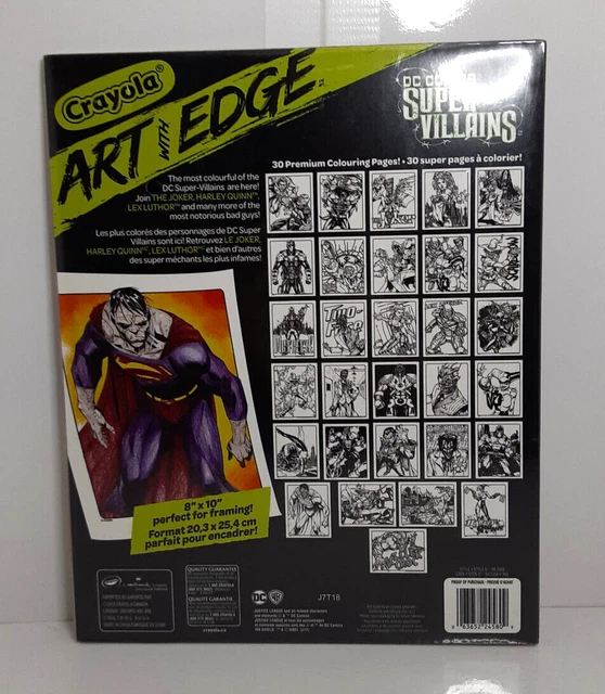CRAYOLA ART WITH Edge DC Comics Super-Villains 30 Pages $13.59 ...