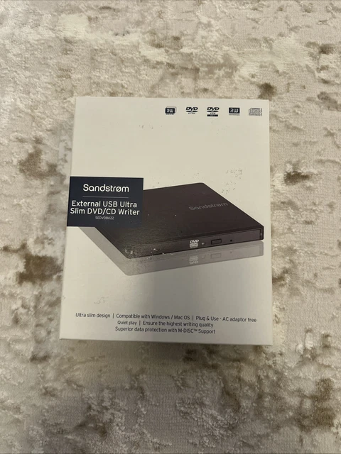 SANDSTROM - EXTERNAL USB Ultra Slim DVD/CD Writer BNIB new £19.36 ...