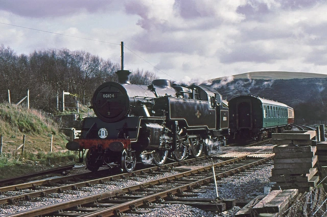 ORIGINAL COLOUR SLIDE Of Br 2-6-4T Tank Loco 80104 £1.25 - PicClick UK