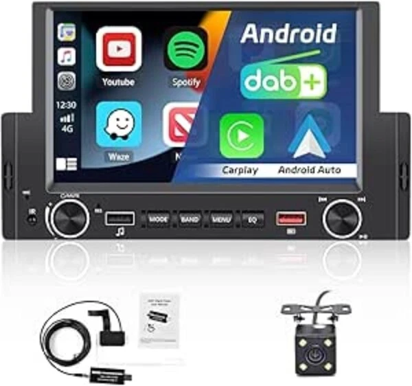 HIKITY DAB DAB+ Android Autoradio 1 Din mit Wireless Apple CarPlay Android Auto EUR 61,58 ...