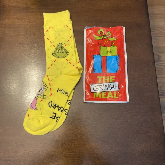 2025 MCDONALD’S THE Grinch Meal Socks Holiday Limited Edition - Yellow ...