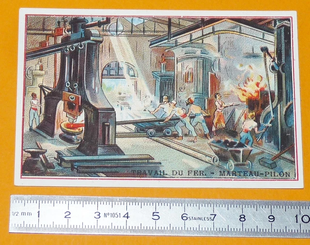 RARE CHROMO 1900-1910 Bon-Point School Iron Work Hammer Pylon Picard ...