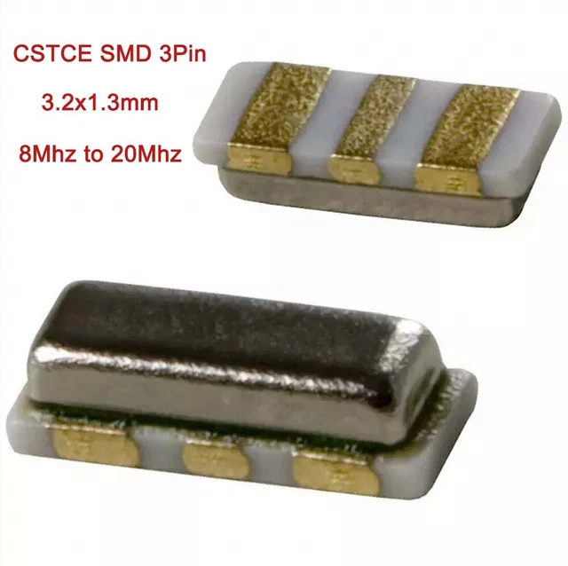 CSTCE SMD 3PIN Crystal Oscillator Ceramics Resonator 3.2x1.3mm 8Mhz to ...