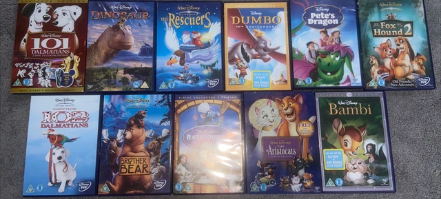 DISNEY DVD SELECTION Ratatouille Aristocats Bambi 101 Dalmatian’s ...