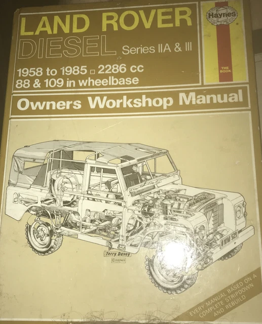 LAND ROVER SERIES 2A & 3 1958-1985 Diesel Haynes Manual £6.00 - PicClick UK