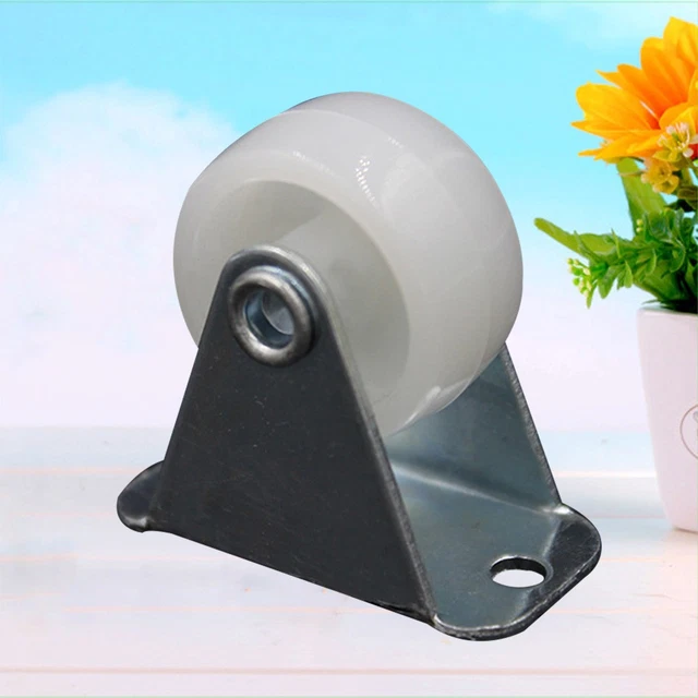 12 PCS 1 Inch Floor Protecting Office Caster Wheels Metal Plate Hard ...