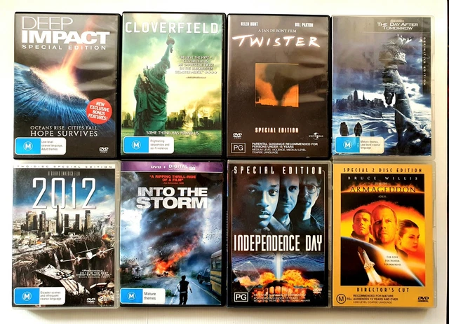 DEEP IMPACT DVD 8 x Disaster Movie Bundle, Apocalypse, 2012, Twister ...