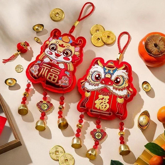 CHINESE DRAGON YEAR Fu Character Hanging Ornament Spring Festival Wall ...