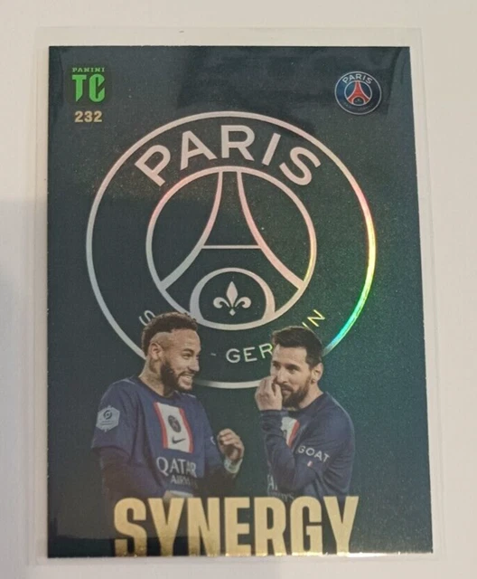 CARTE CARD N°232 SYNERGY Lionel MESSI NEYMAR JR. Paris PSG PANINI TOP ...