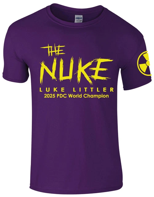 LUKE LITTLER THE Nuke DARTS WORLD CHAMPION 2025 T-shirt -XS-5XL & kids ...