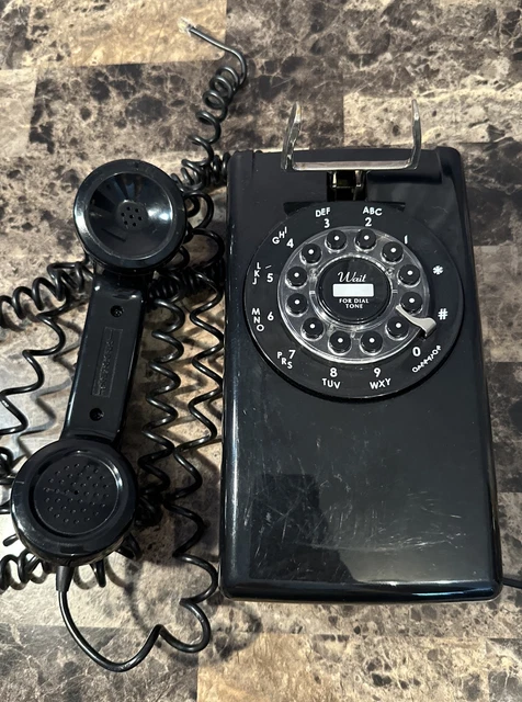 VINTAGE ROTARY PHONE Black Crosley Model CR-57 Excellent Condition Not ...