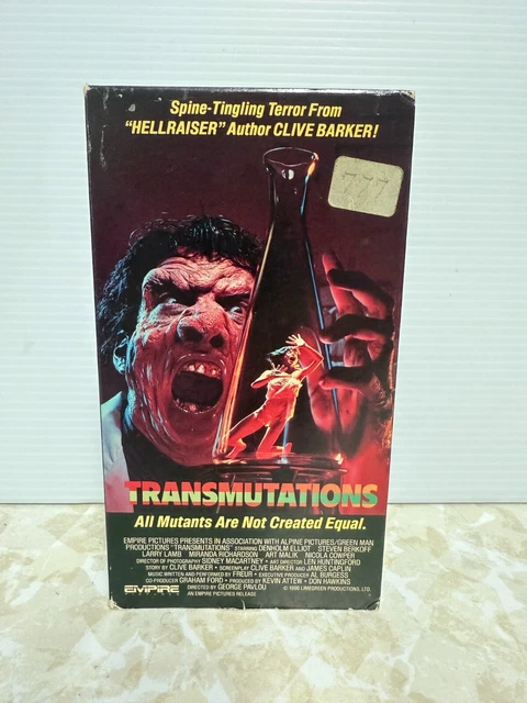 TRANSMUTATIONS (1986) VHS 1988 Vestron Video RARE Horror Clive Barker £ ...