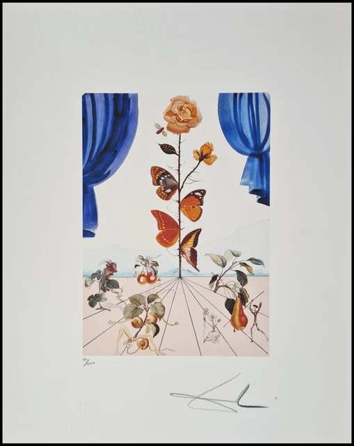 SALVADOR DALI * Flordali II * 50 x 40 cm * signed lithograph *limited ...