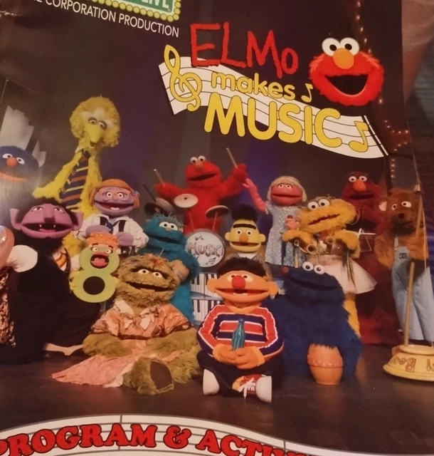 2006 SESAME STREET Live Elmo Makes Music Program Activity Poster Intact ...