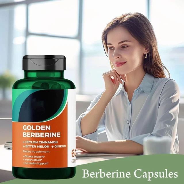 GOLDEN BERBERINE SUPPLEMENT 60 Caps for Metabolism, Gut Health & Immune ...