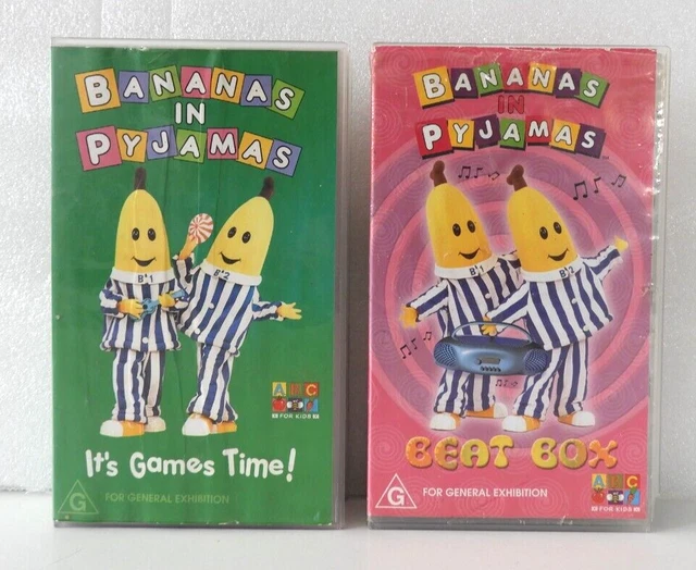 2X ABC BANANAS In Pyjamas VHS video 2000 It's Games Time 2003 Beat Box ...