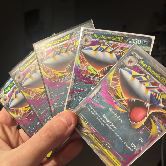 POKÉMON TCG MEGA Sharpedo EX 061/094 Double Rare Phantasmal Flames Near ...