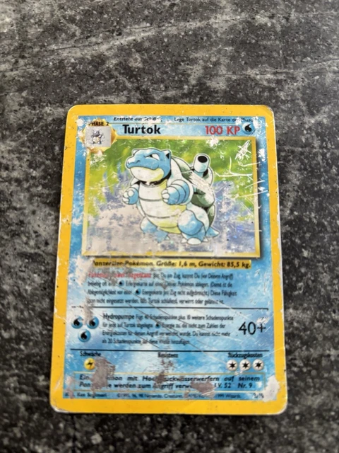 TURTOK 1.EDITION 2/102 Holo Base Set Deutsch Pokemon Karte EUR 40,00 ...