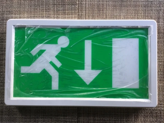 NEWLEC RUNNING MAN emergency light Exit Box 2W LED Euro Legend arrow ...
