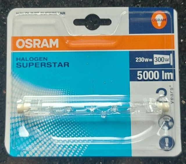 OSRAM HALOGENSTAB HALOLINE Superstar 230W=300W 5000 Lm 64701 Lampe Stab ...