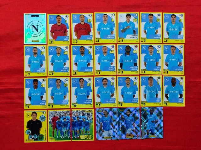 SQUADRA COMPLETA FIGURINE Stickers Calciatori Panini 2024-25 2025 Napoli EUR 19,90 - PicClick IT