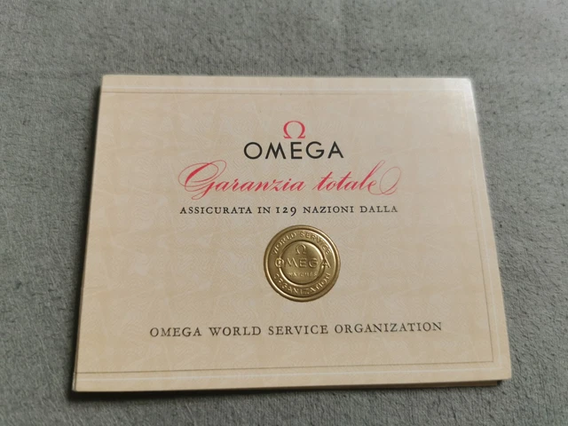 OMEGA VINTAGE WARRANTY paper booklet years 1950's For gold model good ...