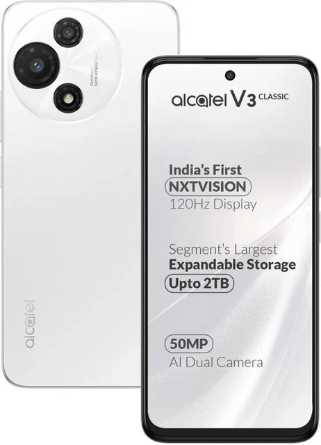 ALCATEL V3 CLASSIC 5G (Halo White, 4GB RAM 128 GB) Dimensity 6300 NFC £ ...