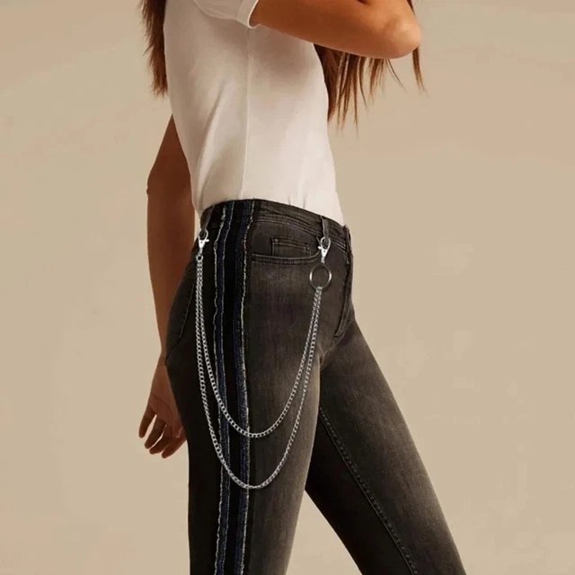 PANTS CHAIN DOUBLE Layer Hiphop Punk Style Fashion Metal Pants Chains ...
