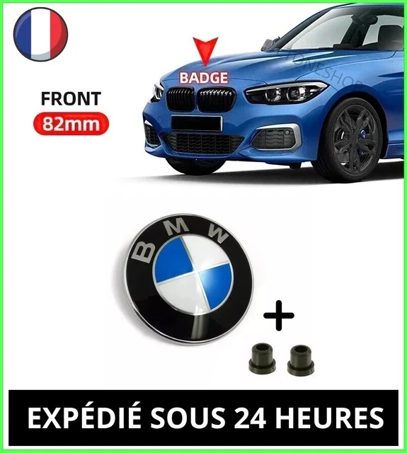 LOGO BMW 82MM Capot Emblème BMW Bleu E46 E90 E92 E60 E34 E36 E39 + 2 ...