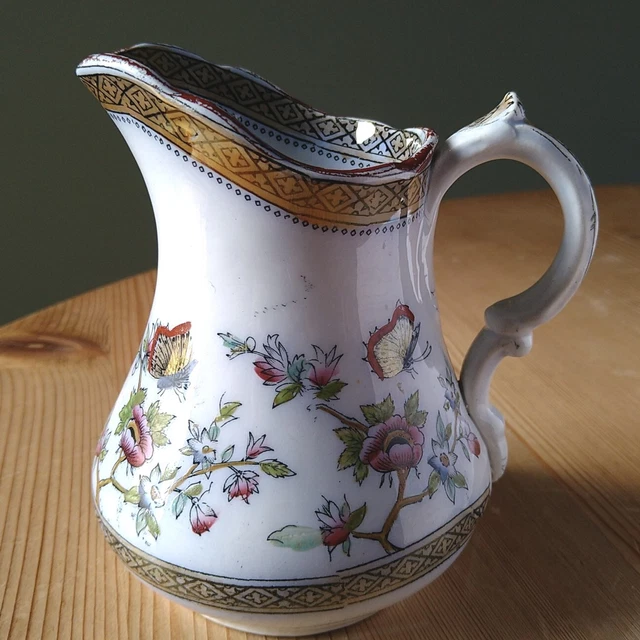 ANTIQUE STAFFORDSHIRE IRONSTONE Creamer Jug Lustre Indian Tree ...