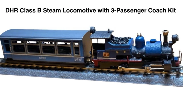 NN3/NM DHR CLASS B 0-4-0ST Steam Locomotive & 3-Passenger Coach Kit 6 ...
