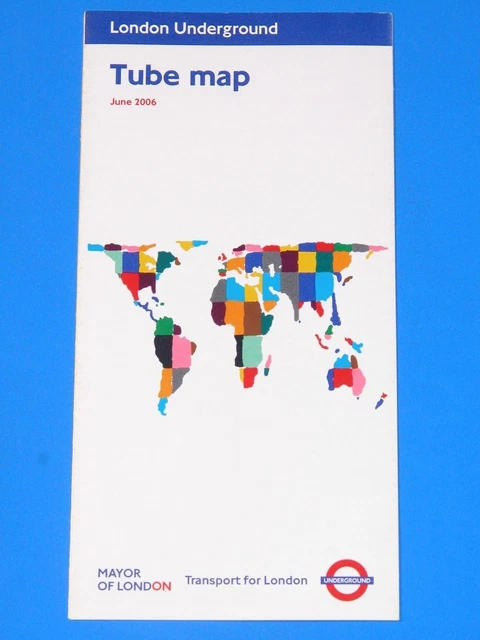 LONDON UNDERGROUND TUBE Map June 2006 Global Underground Map - Mint ...