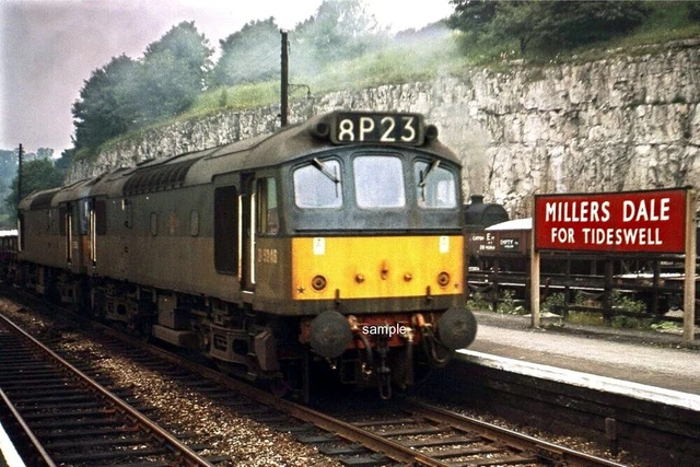 MILLERS DALE RAILWAY STATION, DERBYSHIRE. 1964 Locos; D5246-5356 PHOTO ...