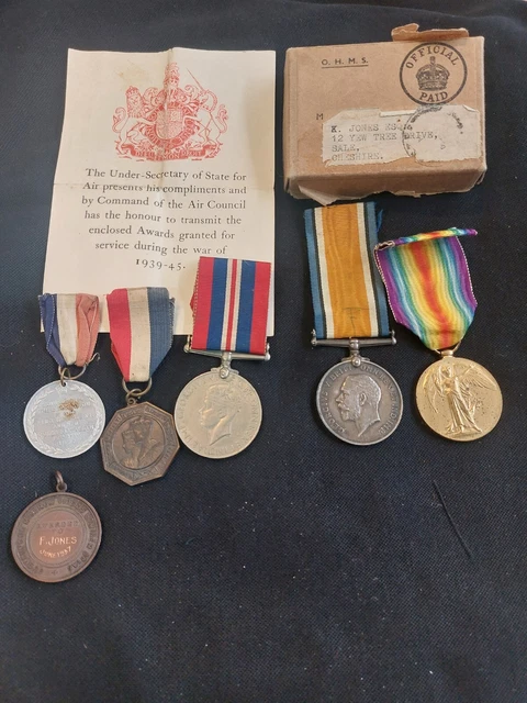 WW1 AND WW2 Family Medal Group To Jones Family Raf Rnvr £79.99 ...
