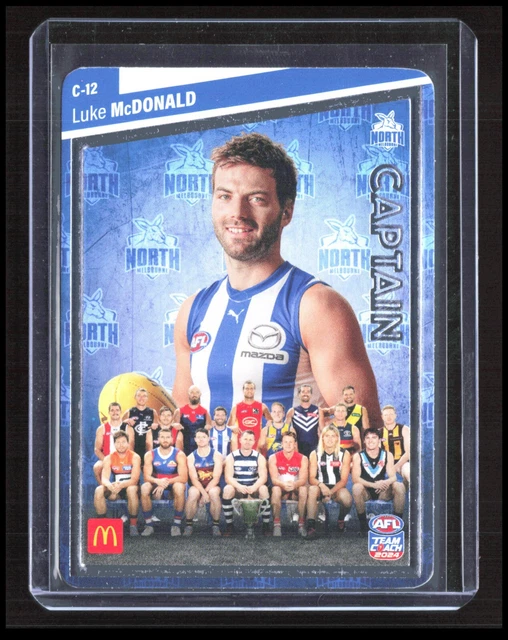 AFL 2024 TEAMCOACH Mcdonalds Captain N Melbourne Luke McDonald C-12 CB ...
