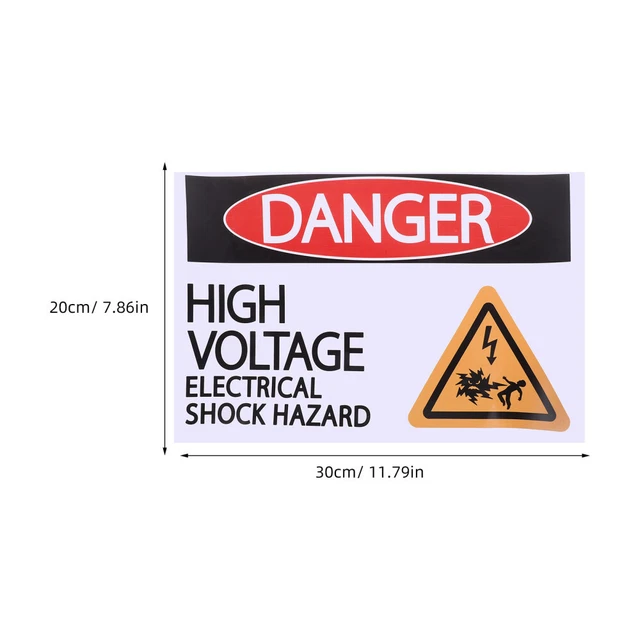SET OF VOLTAGE Electrical Box Warning Sticker Sign The £14.99 - PicClick UK