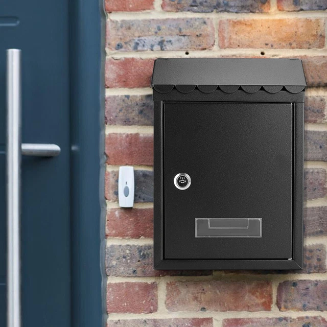 LARGE OUTDOOR WALL Mounted Mail Post Letter Box Mailbox Postbox Outside ...